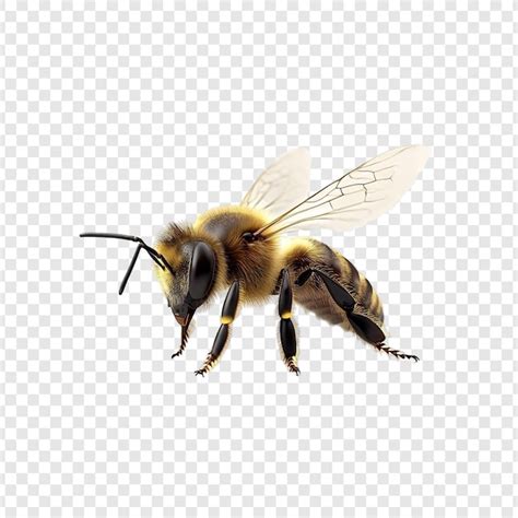 Honey Bee In Flight Premium Ai Generated Psd
