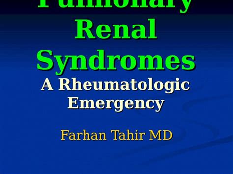 Ppt Pulmonary Renal Syndorme Dokumentips