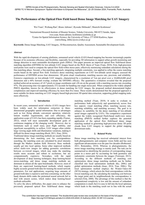 Pdf The Performance Of The Optical Flow Field Based Dense Image