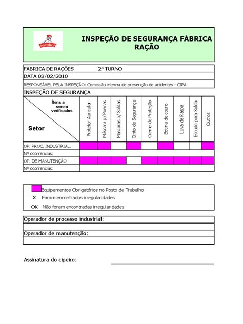Inspeção De Epis Pdf