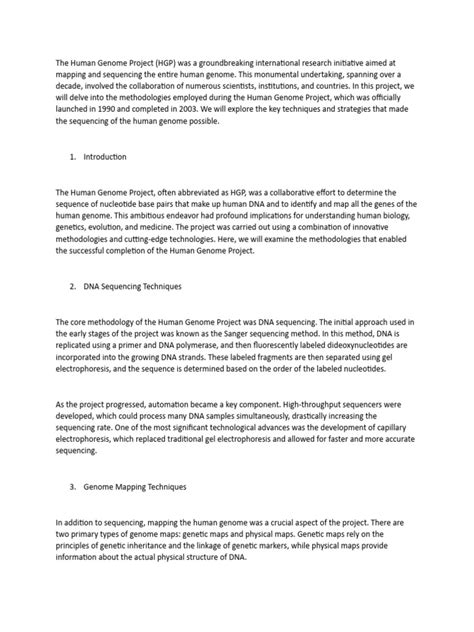 Goals Of Human Genome Project Pdf Dna Sequencing Bioinformatics