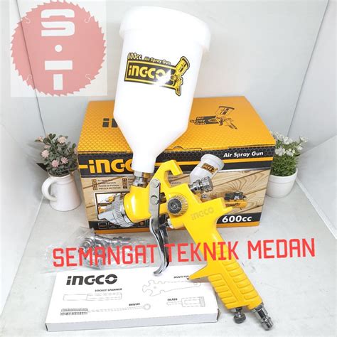 Jual INGCO SPRAY GUN HVLP SEMPROTAN ANGIN CAT INGCO TABUNG ATAS 600cc