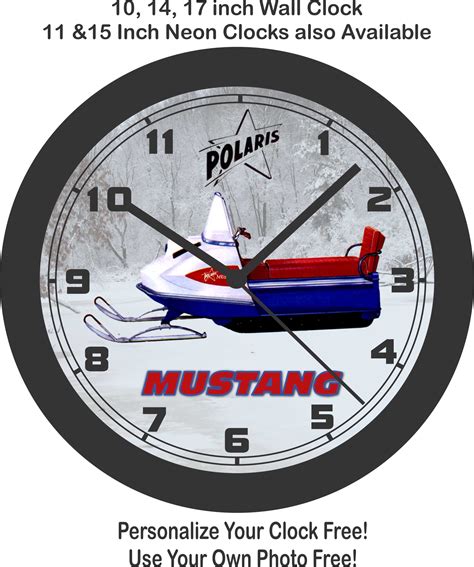 1968 Polaris Mustang Snowmobile Wall Clock Etsy