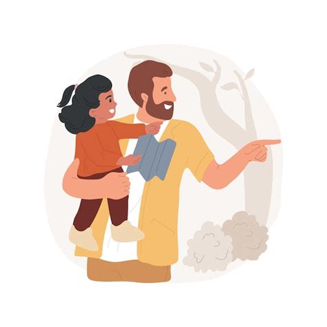 방향 고립 된 만화 벡터 일러스트 레이 션을 말하는 법을 배웁니다 프리미엄 벡터