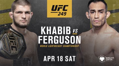 Khabib Nurmagomedov vs Tony Ferguson officiell för UFC 249
