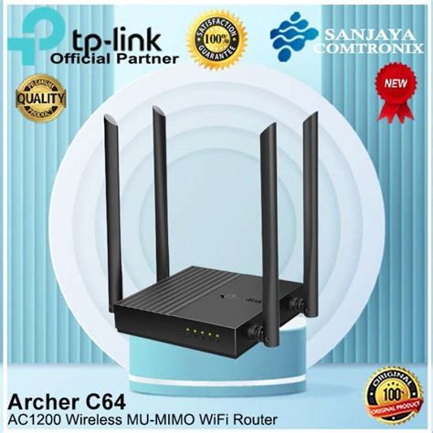 Promo Archer C64 Ac1200 Wireless Gigabit Dual-band Mu-mimo Router ...
