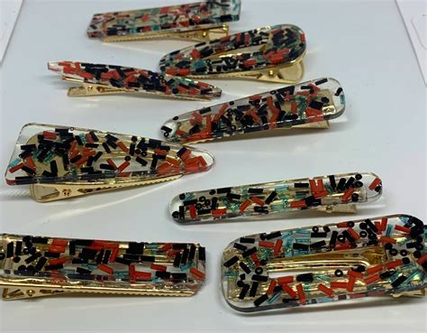 Barettes et clips en résine Etsy
