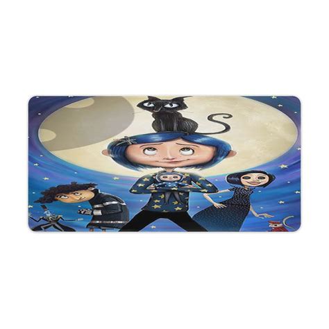 Coraline Computer Mouse Mat With Anti Slip Rubber Base Anti Fray