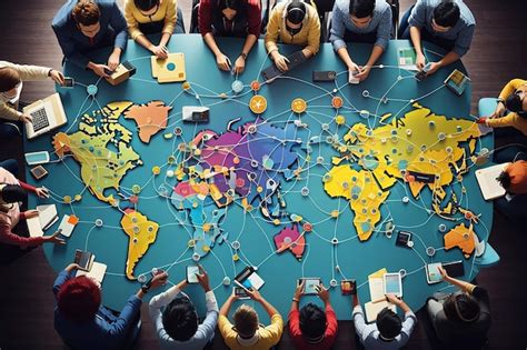 Premium Ai Image Our World Connected Social Networking Interconnection Concept