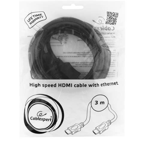 Кабель HDMI Cablexpert м v M M серия Light черный купить в интернет магазине