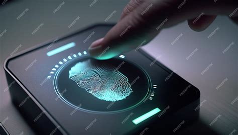 Premium Photo Biometric Fingerprint Digital Scan Technology Scanning