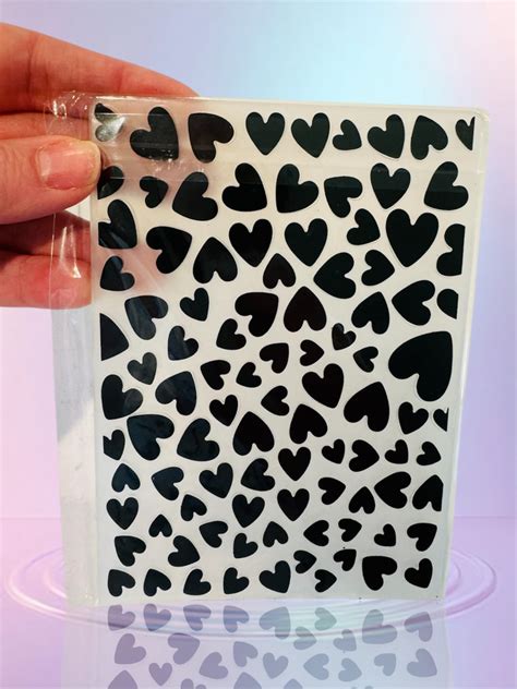 Folder Heart Embossing Personalized Canvas