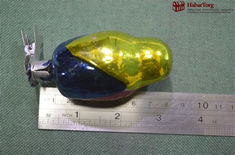 Купить Елочная новогодняя игрушка Матрешка средняя Стекло прищепка СССР в интернет