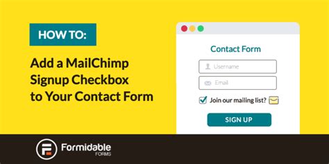 Mailchimp Signup Forms Formidable Forms