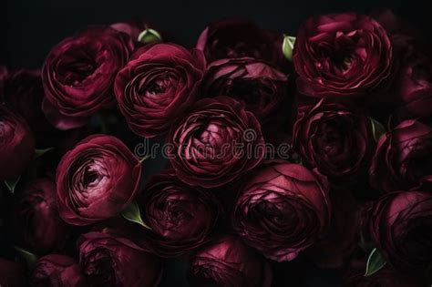 Pink Roses Dark Moody Romantic Background Close Up Flowers Card