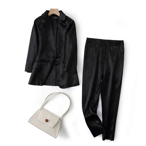 2020 New Arrival Women Office Suit Uniform Formal Suits Lady Satin