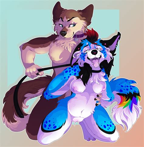 Rule 34 Ag Wolf Anthro Canid Canine Canis Collar Domestic Dog Duo