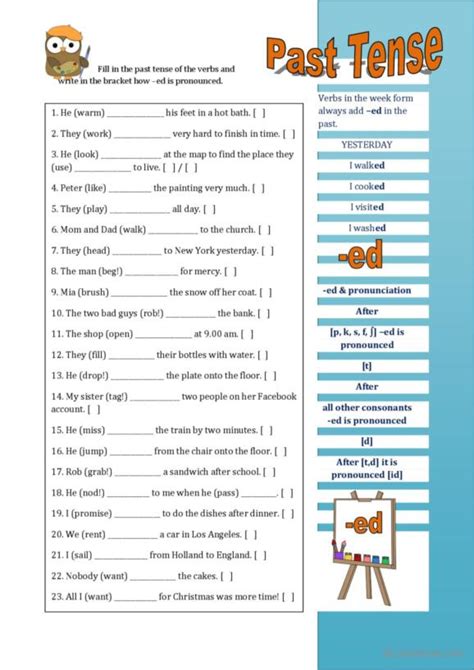 3020 Past Simple Tense English Esl Worksheets Pdf And Doc