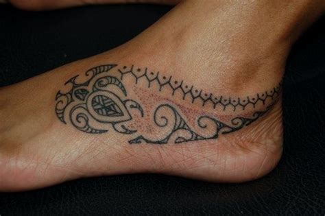 Polynesian Wave Foot Tattoo Tattoos On Pinterest Manta Ray Maori And