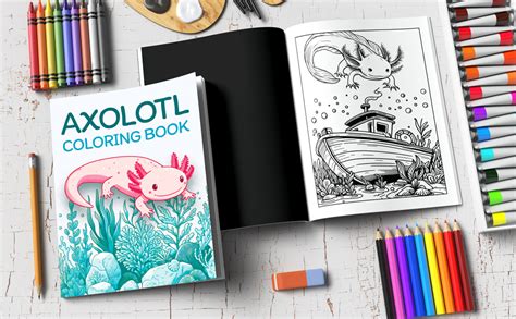 Axolotl Coloring Book Simple And Easy Coloring Pages With