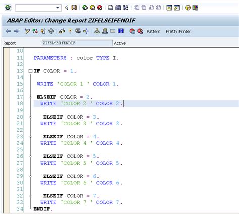 sap tech if elseif endif