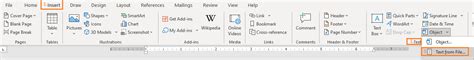 Office MS Word Insert A File