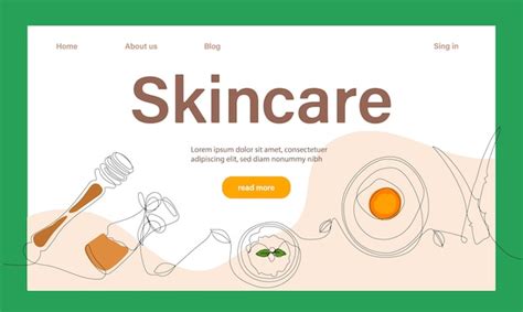 Premium Vector Skin Care Concept Landing Page Template Morning