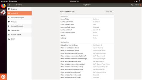 is it possible to see what is the command executed for default keyboard
