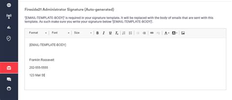 Setting Up A Signature Block Fireside