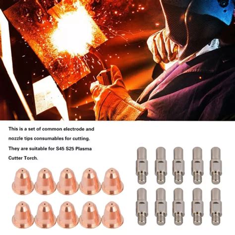 COMBO LECTRODE ET Buse De Pointe Pour D Coupeur Plasma S45 Lot De 20 Pi
