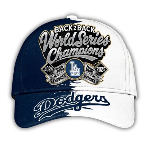 Dodger Back 2 Back World Series 2025 Classic Cap