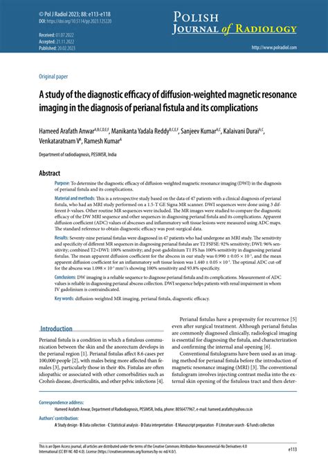 PDF A Study Of The Diagnostic Efficacy Of Diffusion Weighted Magnetic