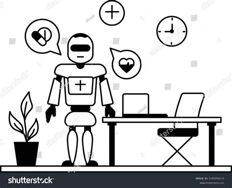 Ai Iot Virtual Doctor Robot Online Stock Vector Royalty Free