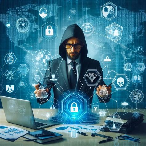 Premium Photo Hacker Using Laptop With Polygonal Padlock On Binary Code Background Hacking And