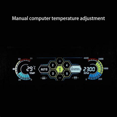 Cpu Temperature Sensor Pc Cooling Fans Controller 525 Large Led Auto