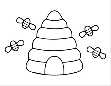 Beehive Printable Coloring Page Download Print Or Color Online For Free