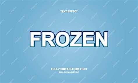 Premium Vector Frozen Text Effect