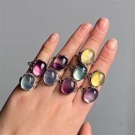 Candy Fluorite Ring Simmon Crystal Wholesale