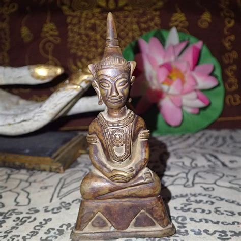 Phra Buddha Statue Phra Ngang Amulet Rare Collectible Buddhism