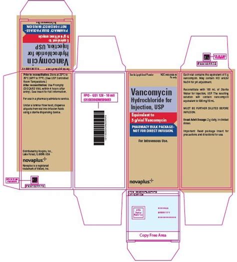 Vancomycin Hydrochloride Package Insert Prescribing Info