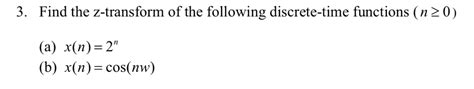 Solved Find The Z Transform Of The Following Chegg