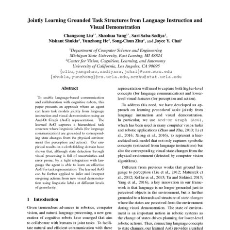 Jointly Learning Grounded Task Structures From Language Instruction And Visual Demonstration