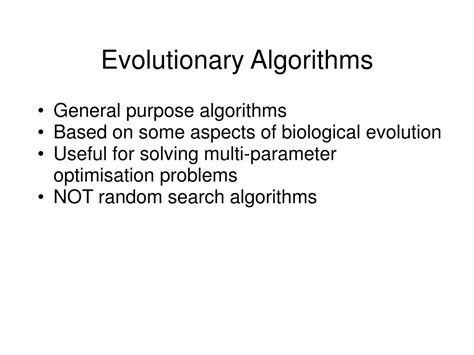 Ppt Evolution Strategies Evolutionary Programming Genetic Programming Michael J Watts
