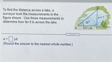 To Find The Distance Across A Lake A Surveyor Too CameraMath
