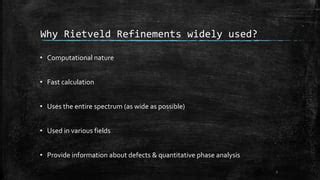 Rietveld Refinements Ppt Pptx