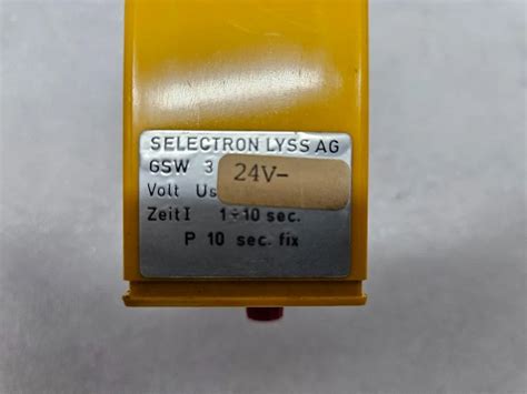 Selectron Lyss Ag Gsw 3 Multifunction Timer 24v 1 10s At ₹ 1000 Piece