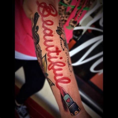 Lipstick Makeup Tattoo Designs