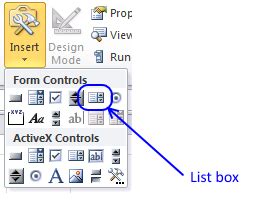 Excel Vba Listbox Filter