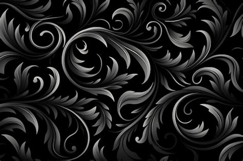 Art Black Patterns Seamless Pattern Premium Ai Generated Vector
