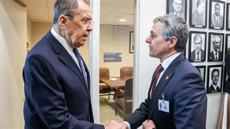 Ignazio Cassis a rencontré Sergueï Lavrov à New York avant une réunion du Conseil de sécurité